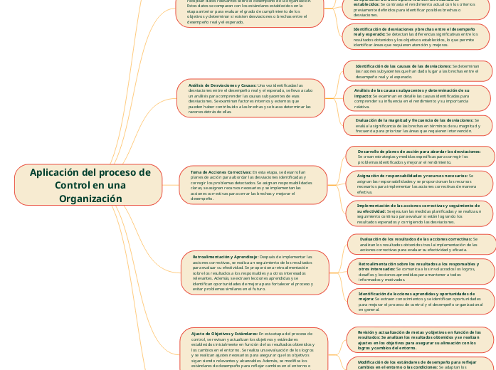 Aplicación del proceso de Control en una O...- Mind Map